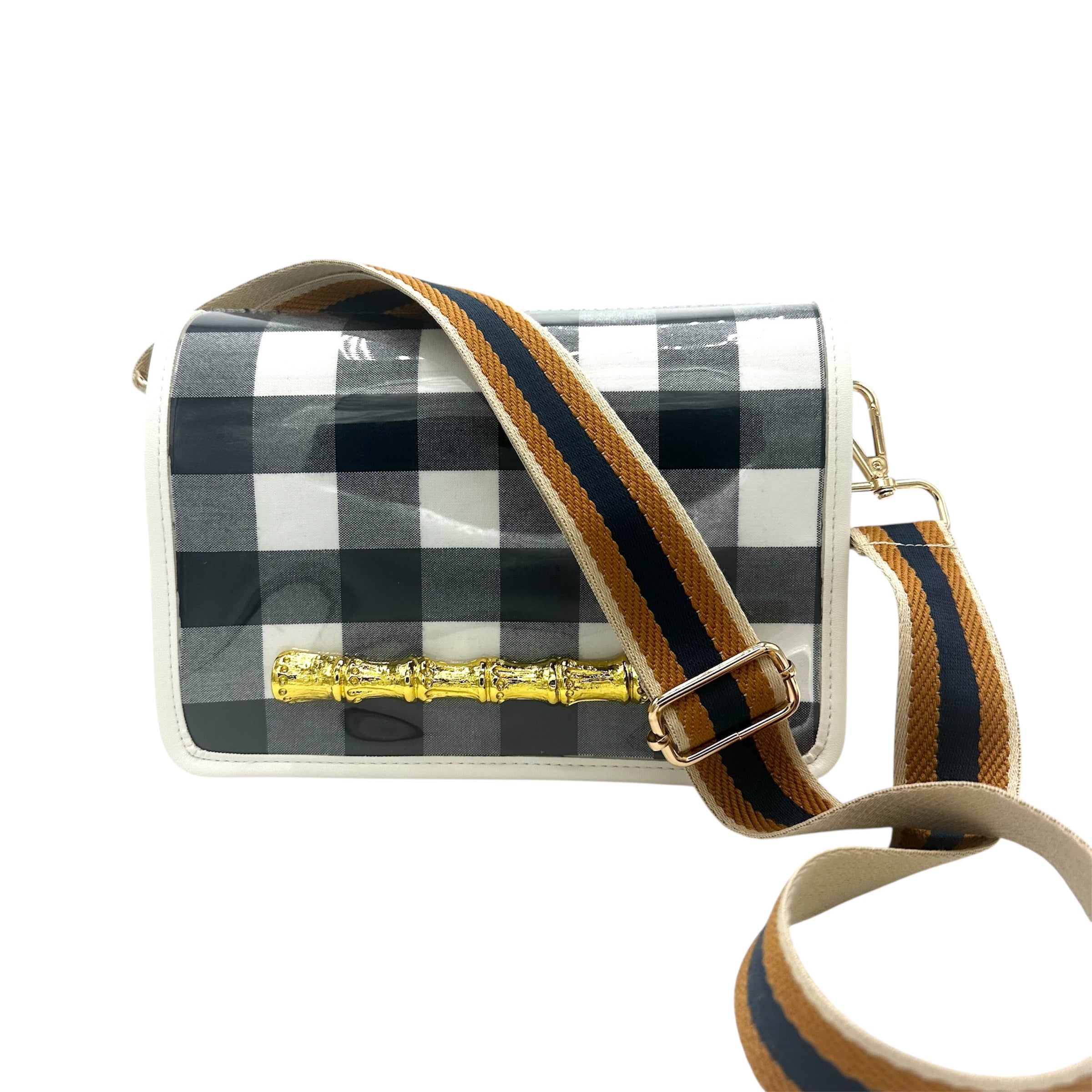Navy and Gold Stadium Bag Strap – Garland Bags